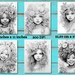 Flower Girls Vol. 1 Grayscale Coloring Set Printable Digital Download ...