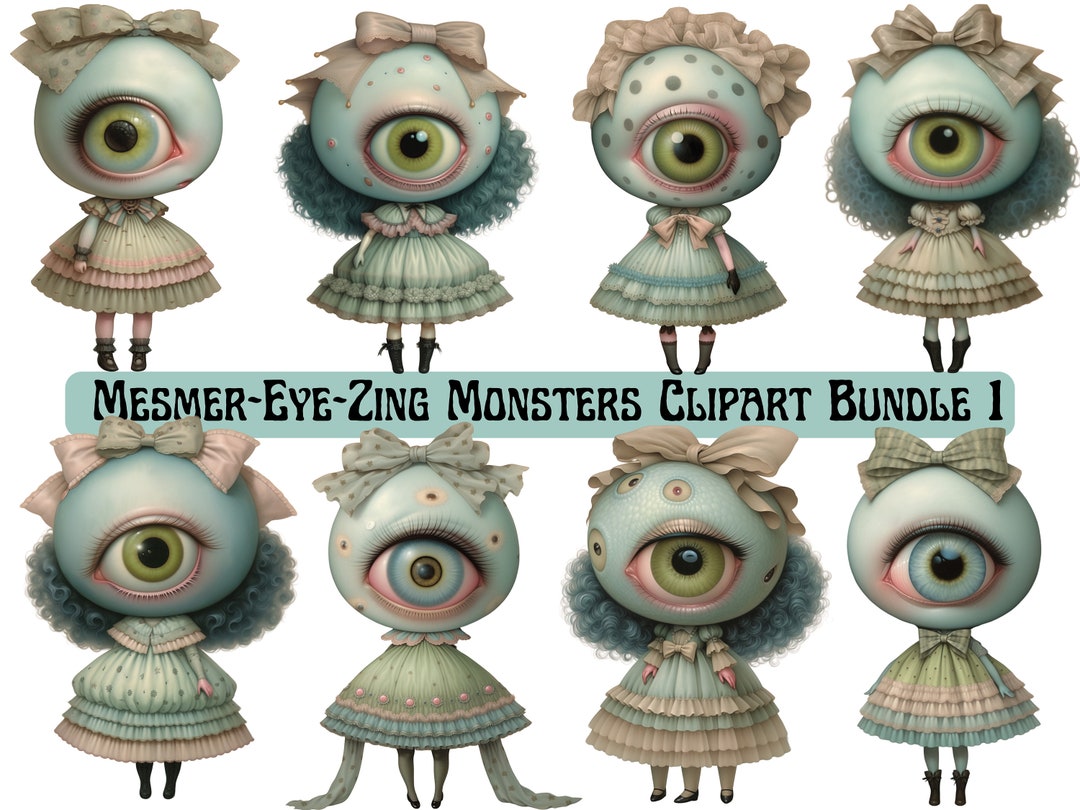 Mesmer-eye-zing Monsters Clipart Bundle 1 | Printable Digital Download ...