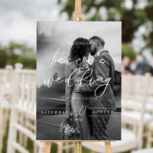Featuring Wedding Sign Welcome Photo Template Welcome Wedding Board ...