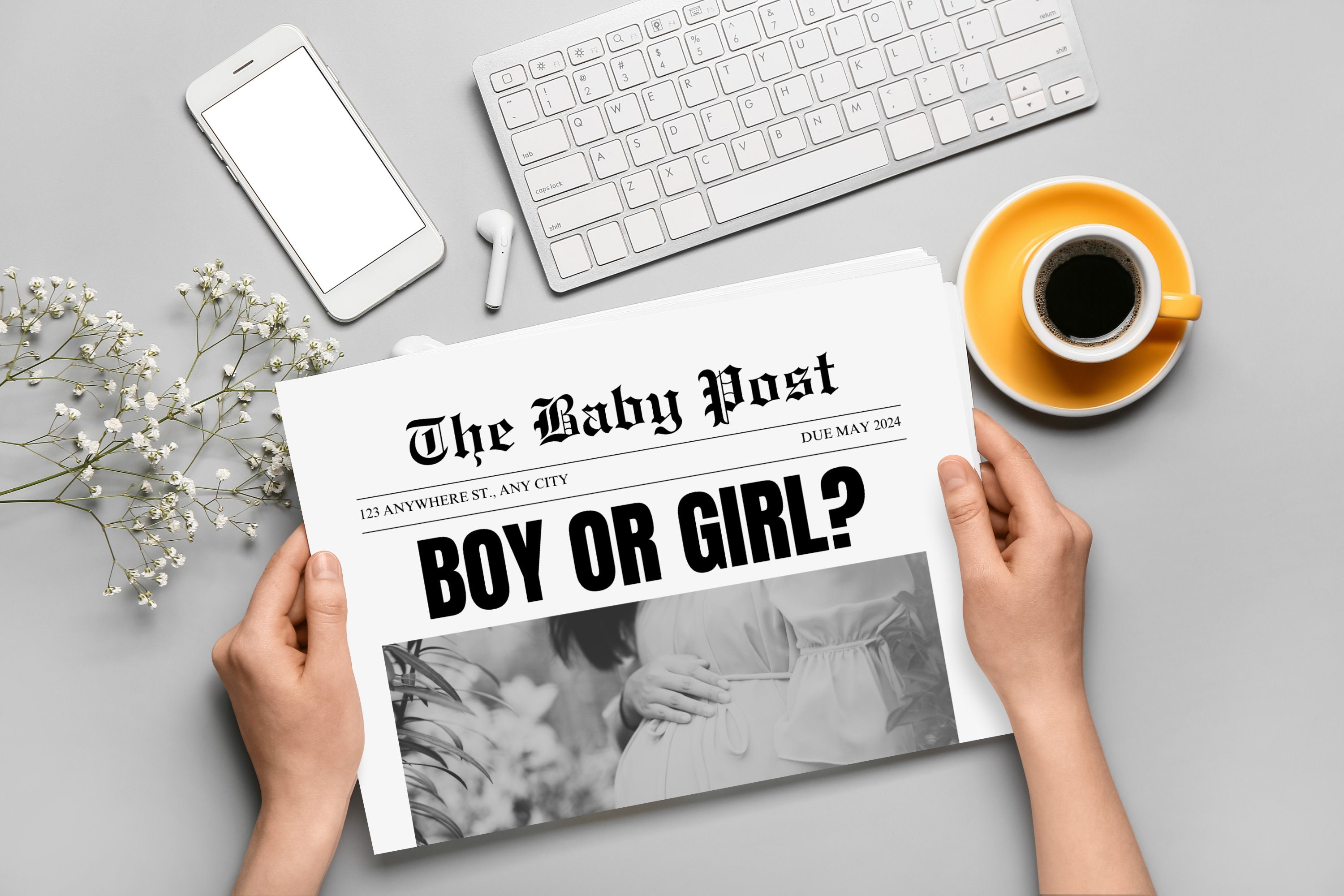 Newspaper Pregnancy Announcement Template, Pregnancy Newspaper ...