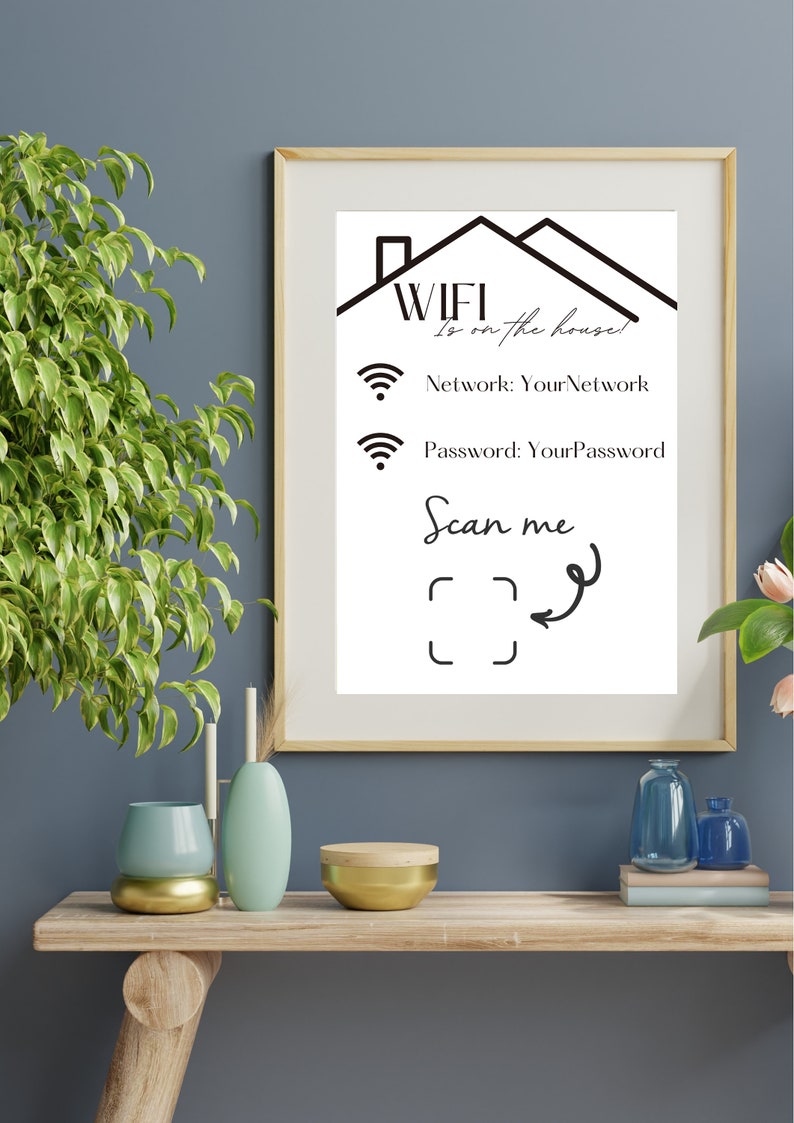 Wifi Password Sign Custom Our Wifi Sign, Wifi Password Sign, Wifi Print ...