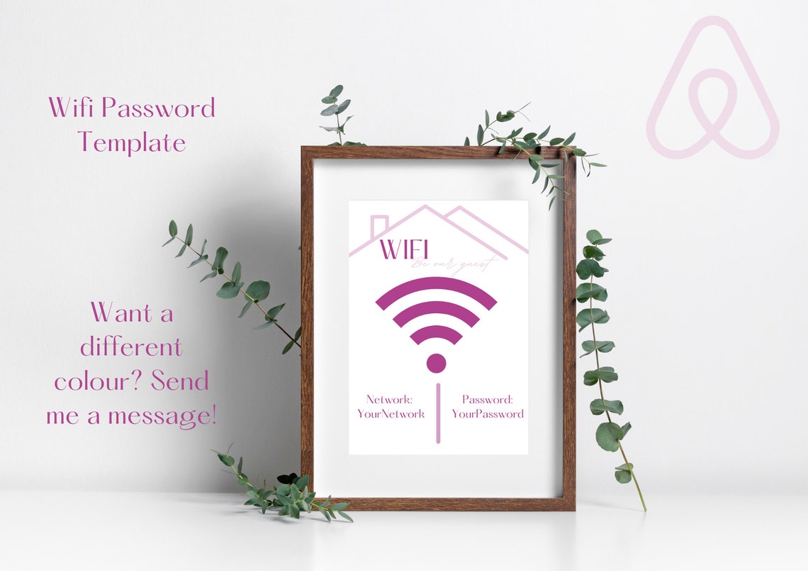 Wifi Password Sign Custom Our Wifi Sign, Wifi Password Sign, Wifi Print ...