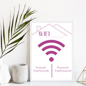 Wifi Password Sign Custom Our Wifi Sign, Wifi Password Sign, Wifi Print ...