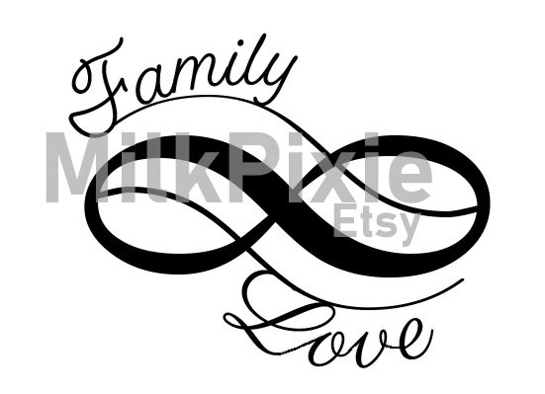 Infinity Symbol Family Love PNG SVG JPG Digital Download Tattoo Flash ...