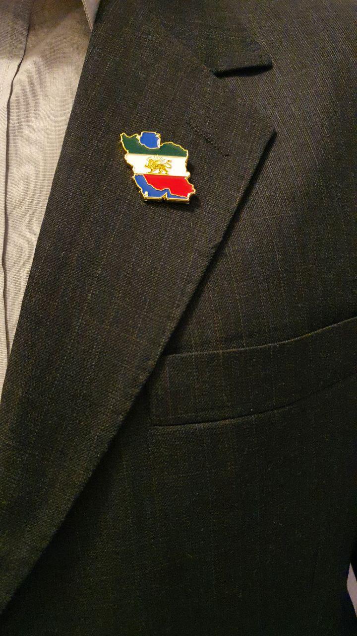 Iran Flag Pin - Lion and Sun Emblem (shir O Khorshid) - Quality Iran ...
