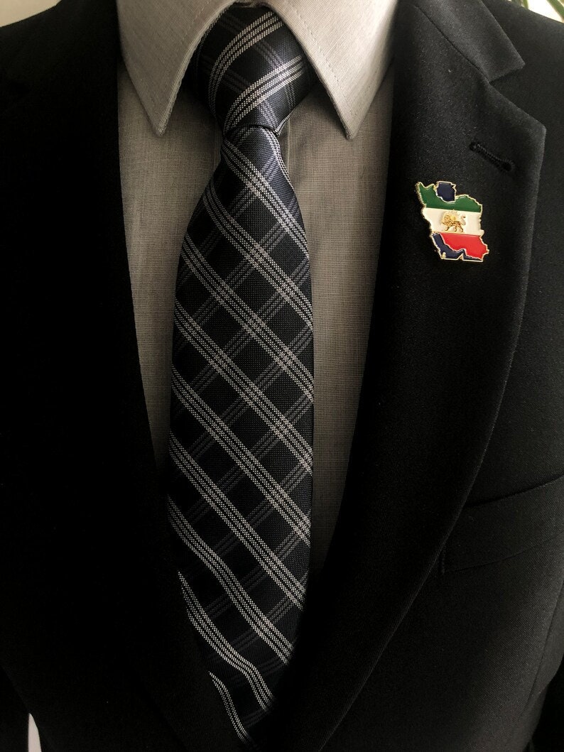 Iran Flag Pin Lion and Sun Emblem shir O Khorshid Quality Iran Heritage ...