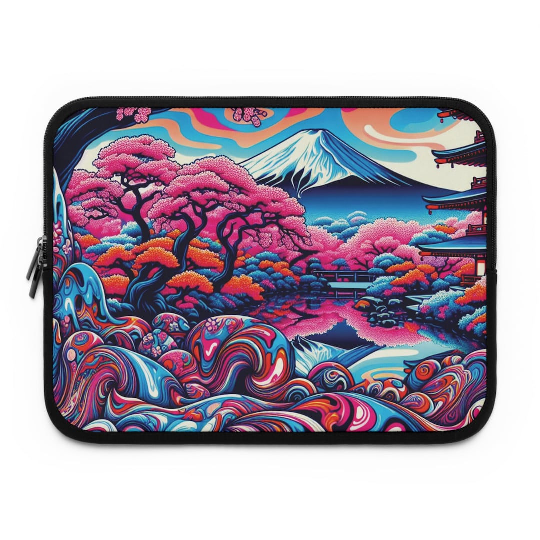 Japanese Style Laptop Sleeve, Psychedelic Laptop Sleeve, 13in Laptop ...