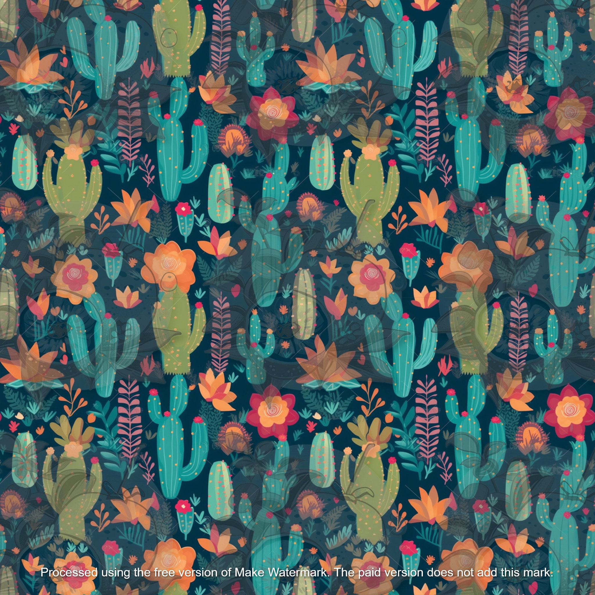 6 Seamless Cactus Patterns - Etsy
