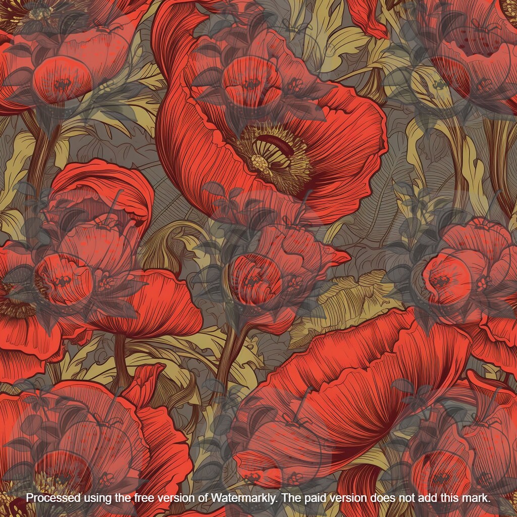 6 Poppy Flower Patterns - Etsy