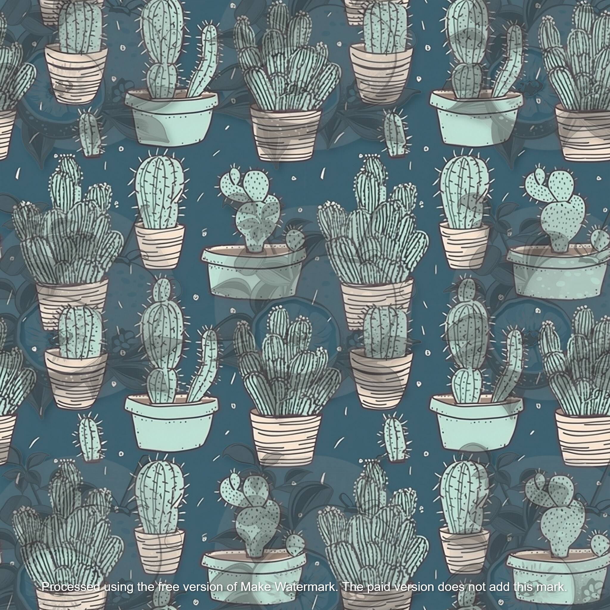 6 Seamless Cactus Patterns - Etsy