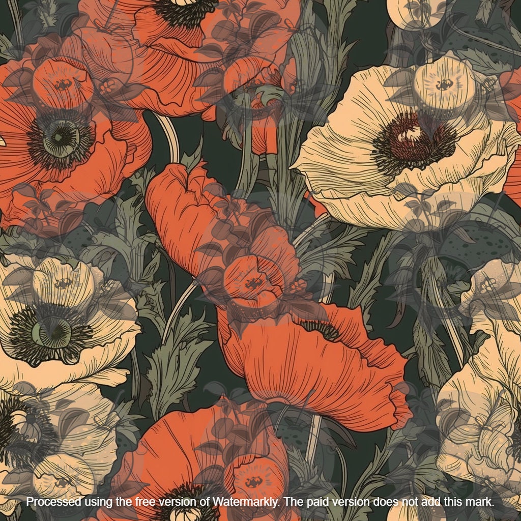 6 Poppy Flower Patterns - Etsy