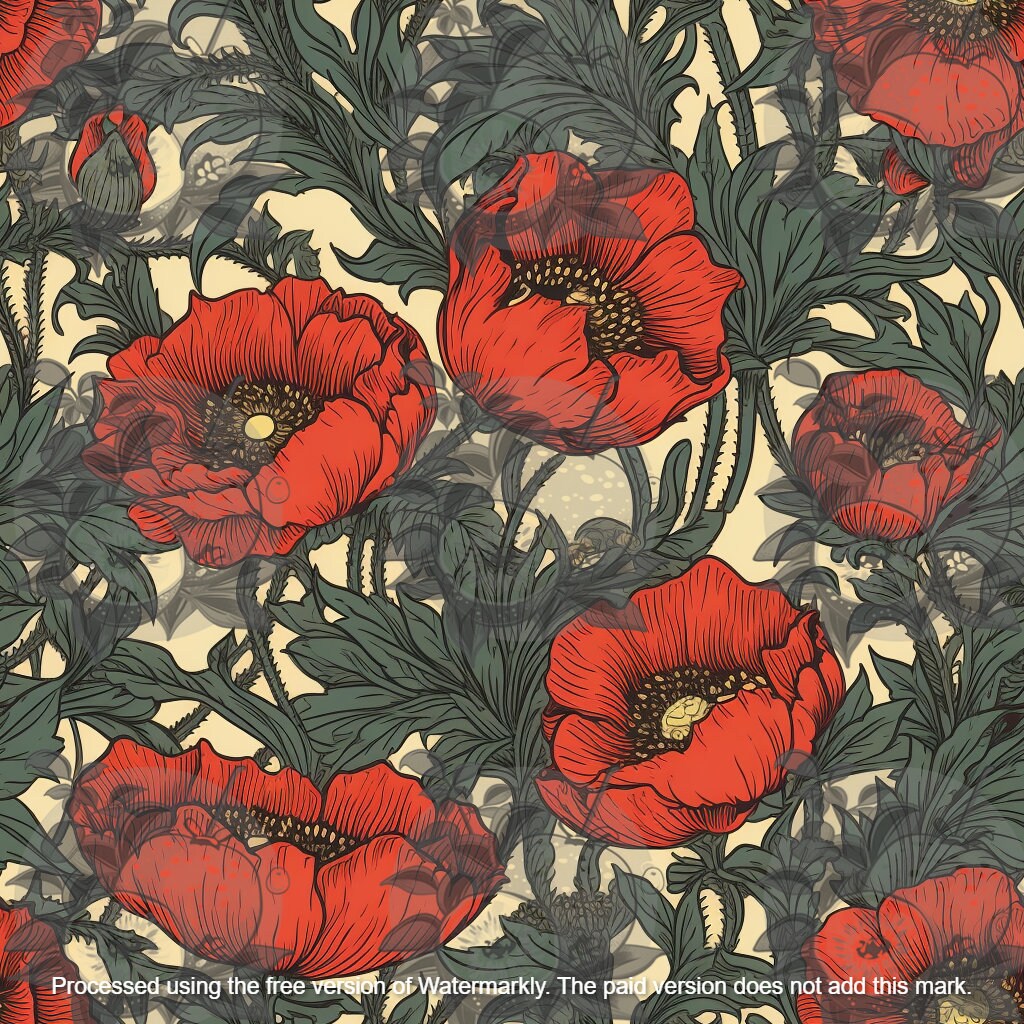 6 Poppy Flower Patterns - Etsy