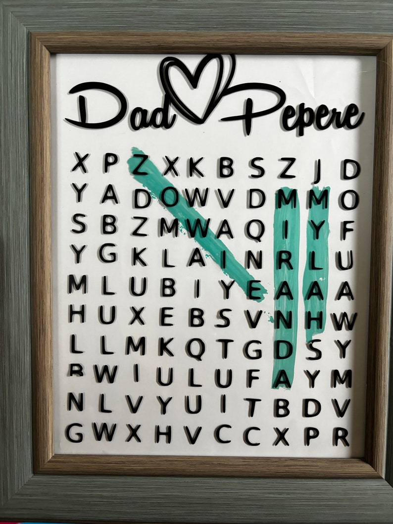 Customized Word Search - Etsy