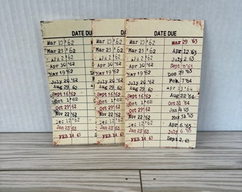 Faux Library Card Bookmark - Etsy