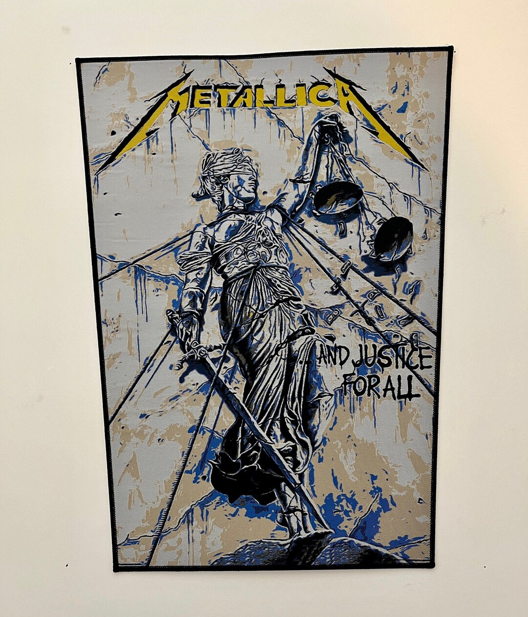 Metallica ...and Justice for All BLACK Border limited to 40 Woven Back ...