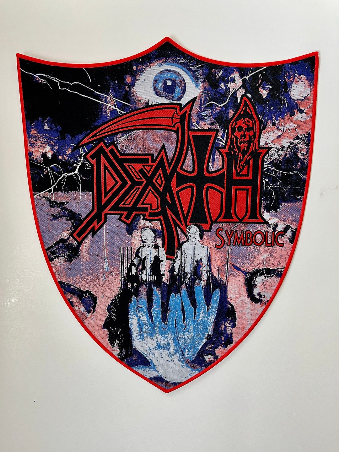 Death Symbolic RED Border Officially Licensed Woven Back Patch New Sold ...