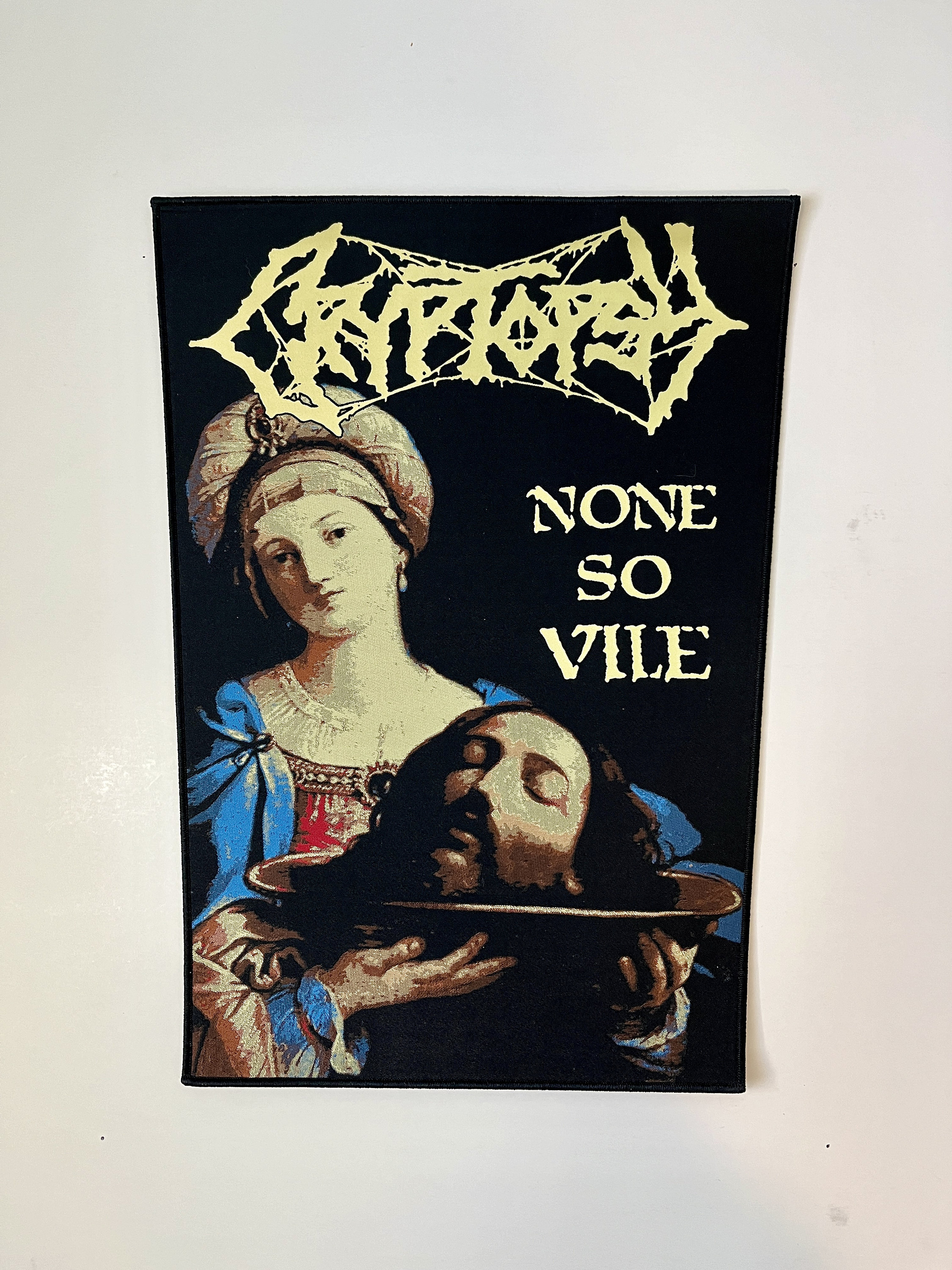 Cryptopsy - None so Vile BLACK Border Woven Back Patch Officially ...