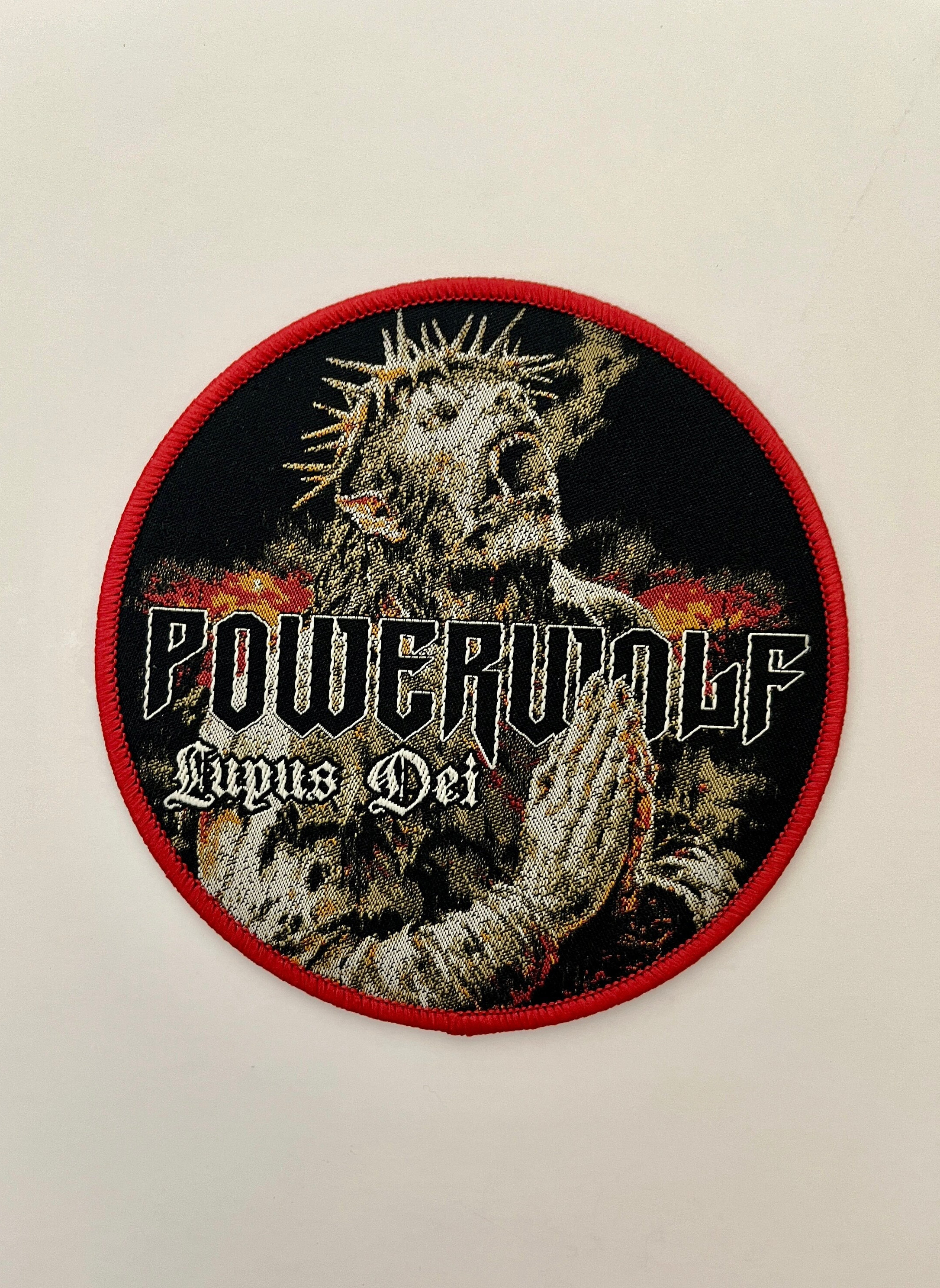 Powerwolf Lupus Dei RED Border Officially Licensed Woven Patch New Sold ...