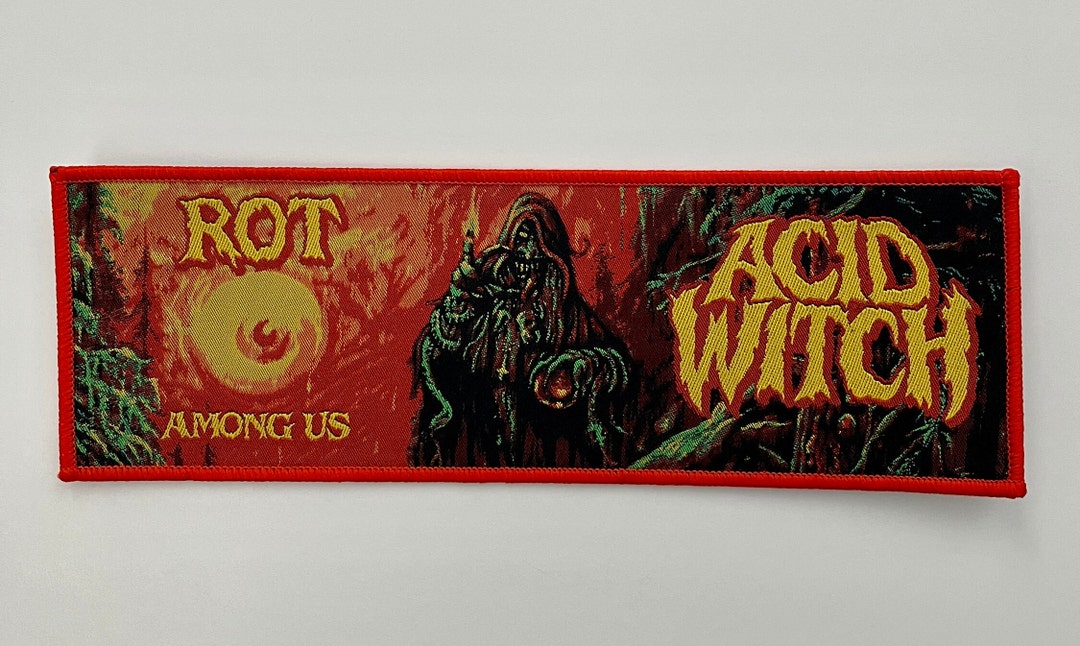 Acid Witch Rot Among Us RED Border Woven Strip Patch Officially ...