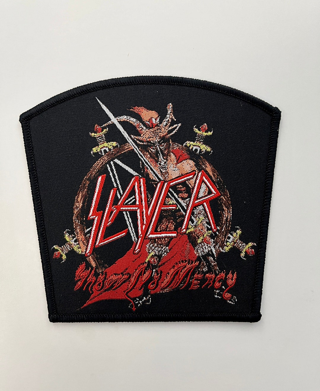 Slayer - Show No Mercy BLACK Border Officially Licensed Woven Patch New ...