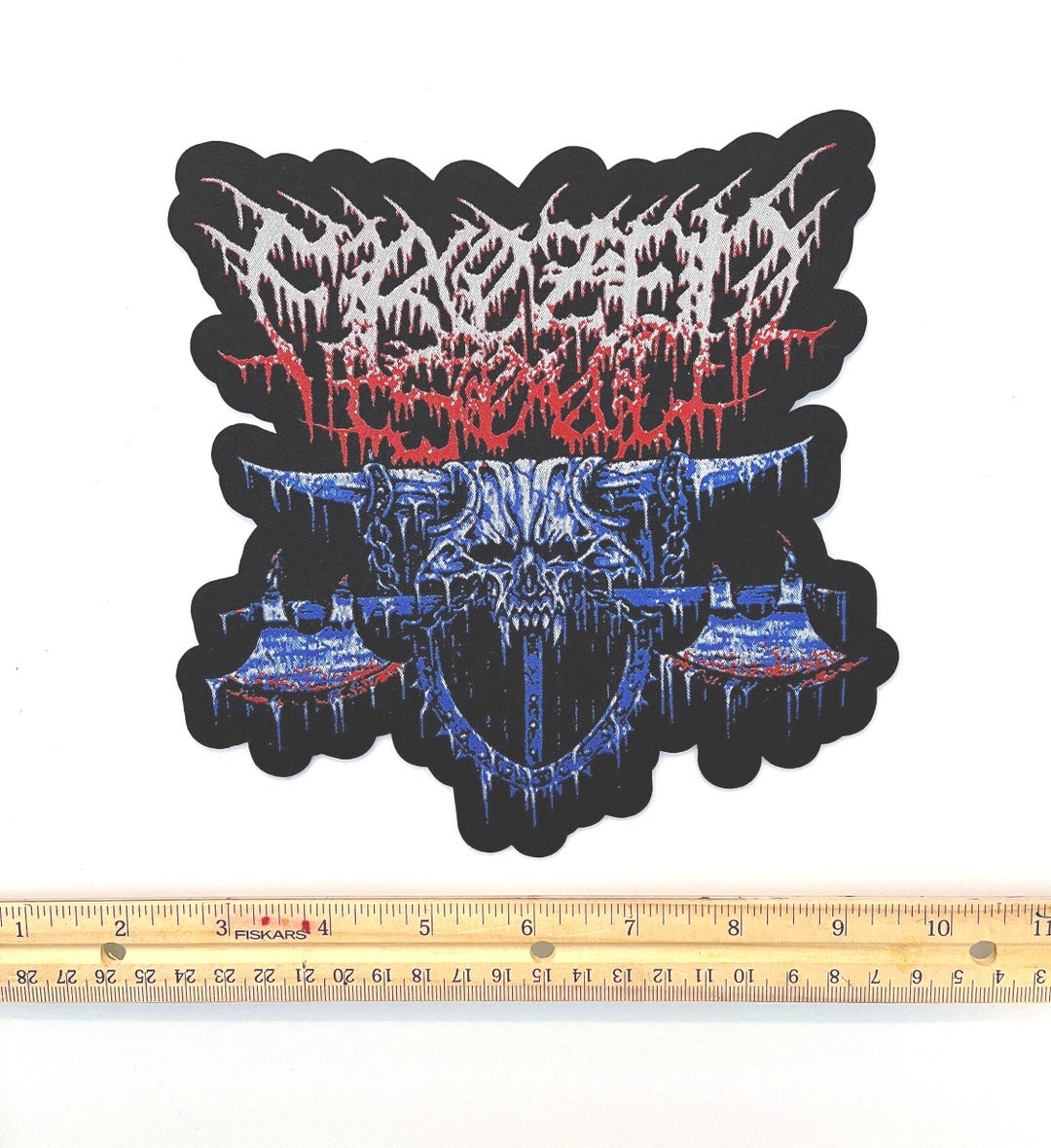 Frozen Soul - Morbid Effigy OVERSIZED Laser-cut Woven Shape Patch ...