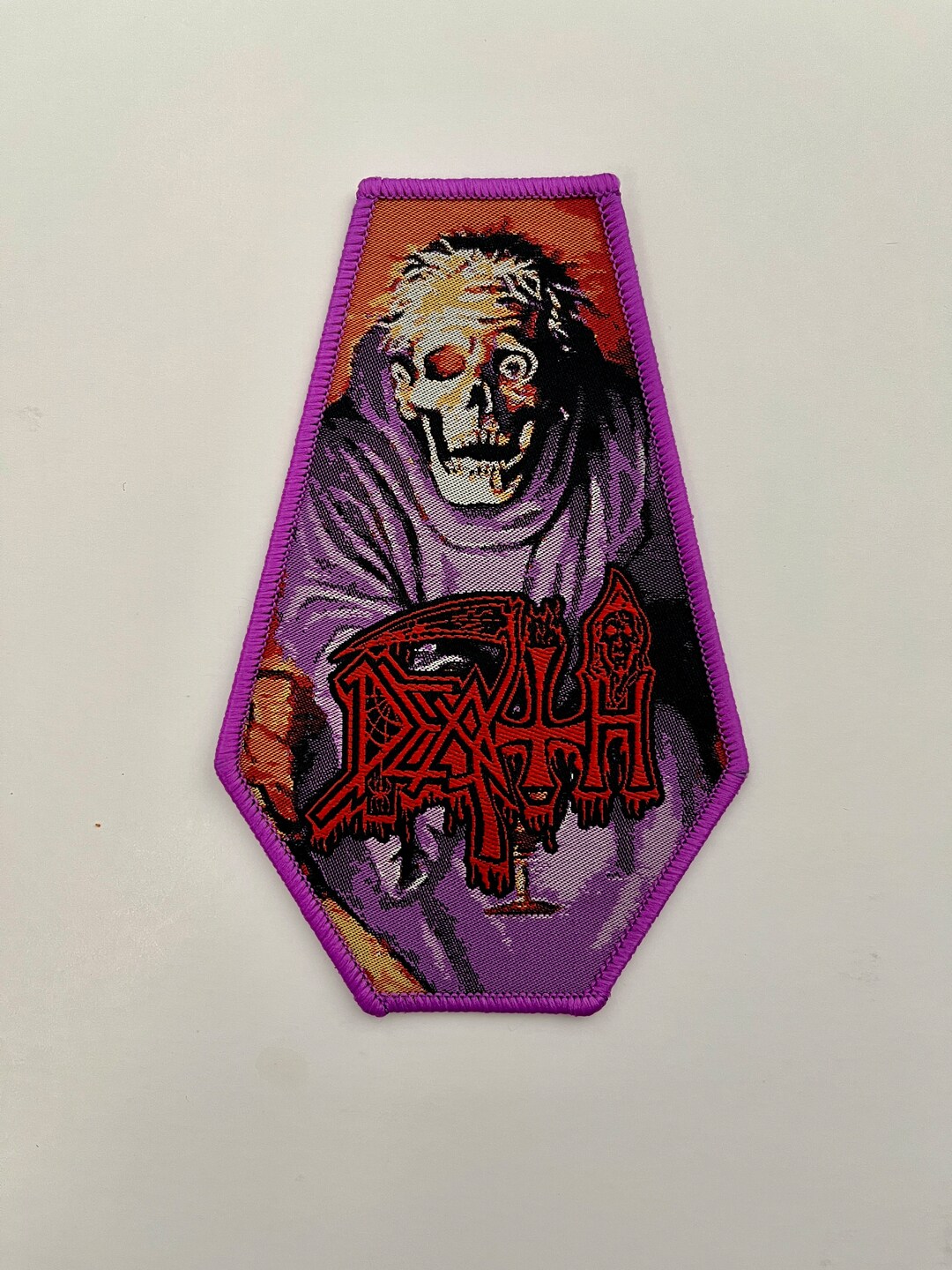 Death Scream Bloody Gore PURPLE Border Officially Licensed Woven Patch ...