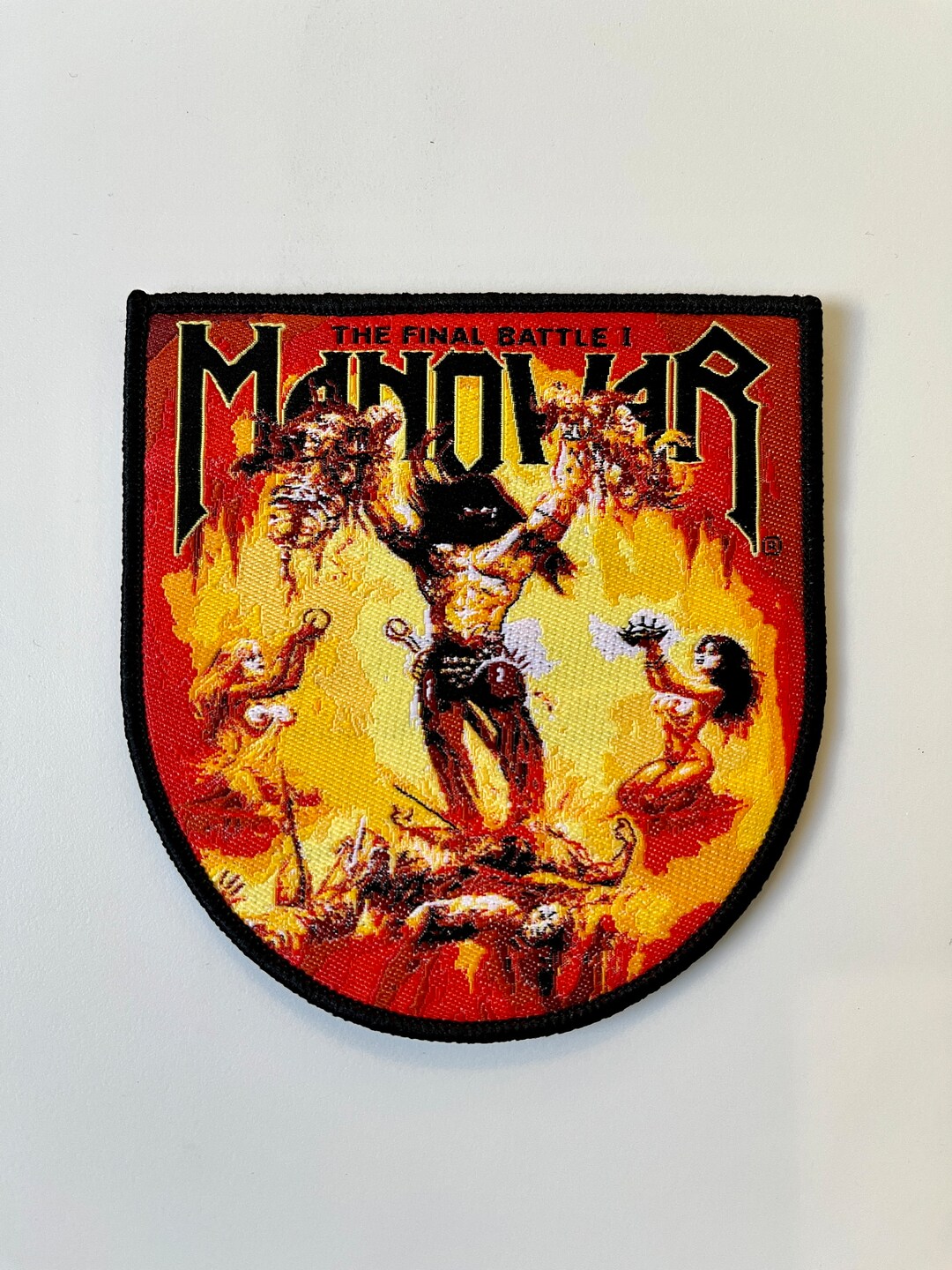 MANOWAR the Final Battle Black Border Woven Patch Limited Edition New ...