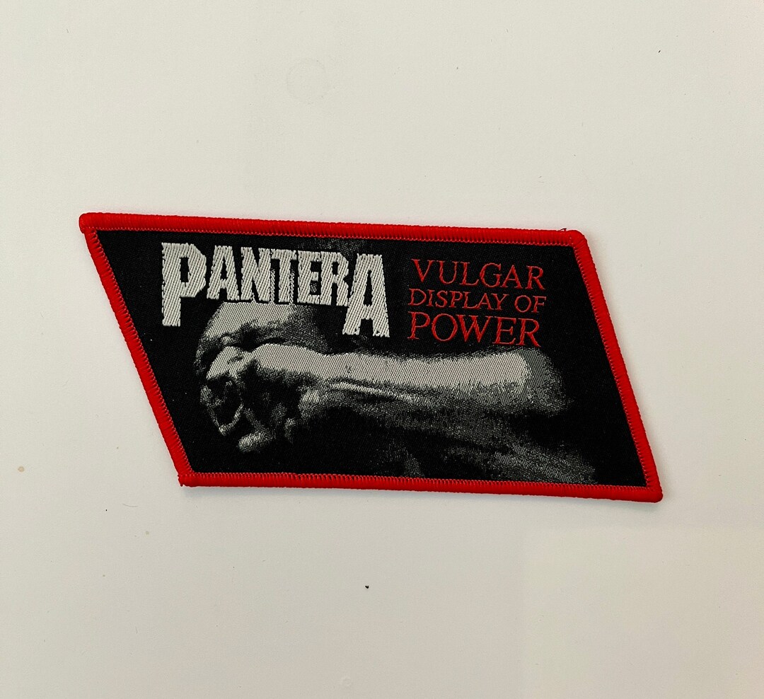 Pantera Vulgar Display of Power RED Border Officially Licensed Woven Patch New Long SOLD OUT ...