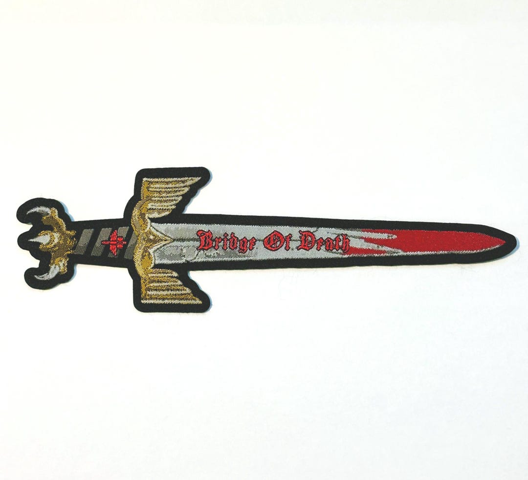 Large MOW - Bridge of Death Laser Cut WOVEN Sword Shape Patch NEW Sold ...