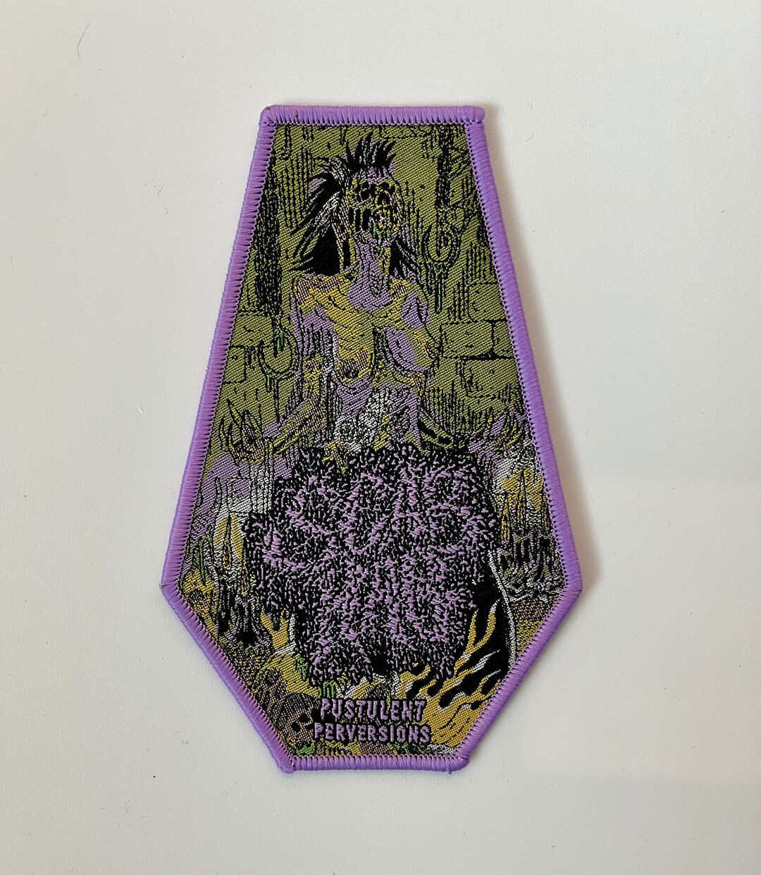 Scab Hag Pustulent Perversions PURPLE Border Official Licensed Woven ...