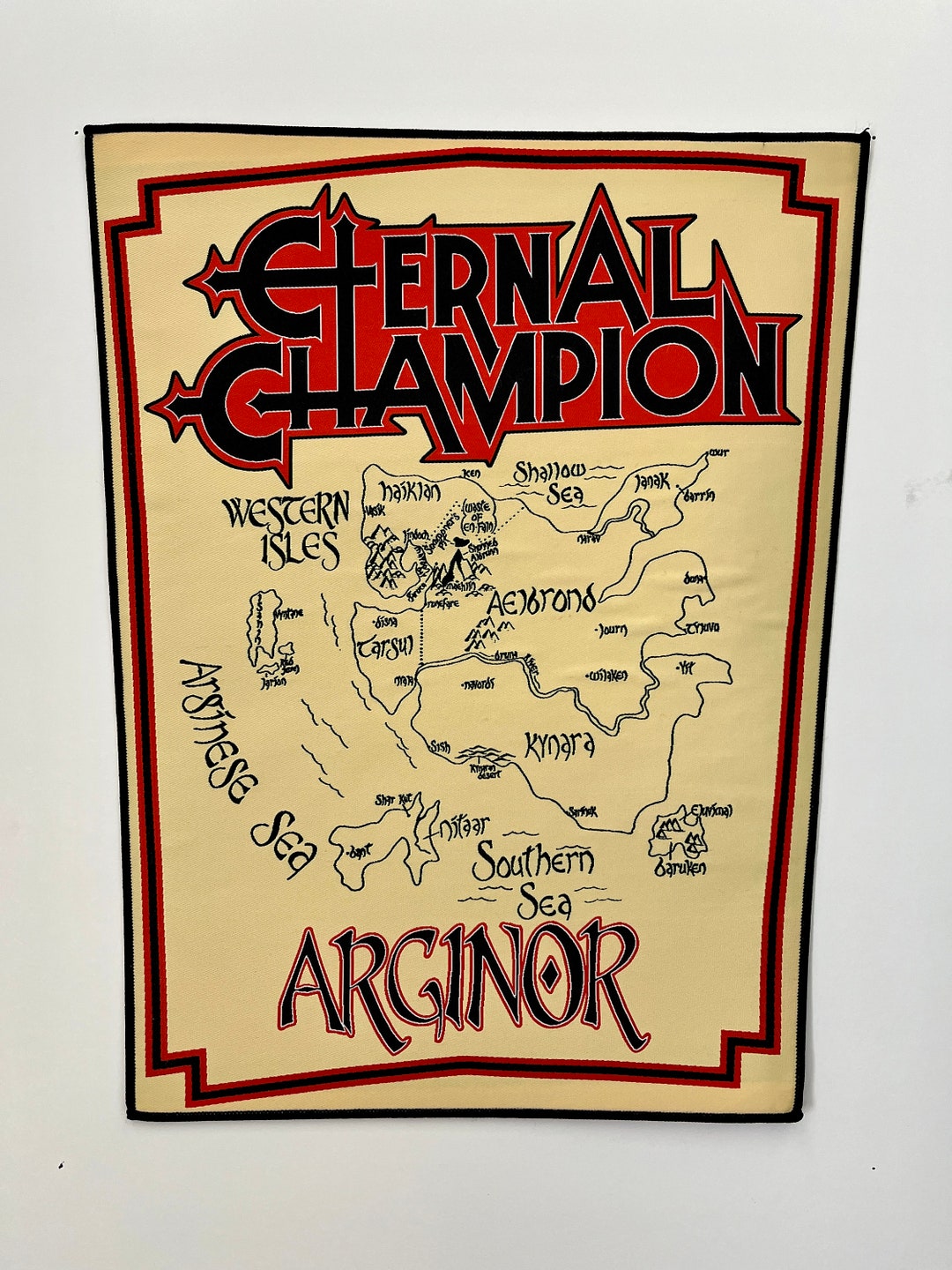 Extremely Rare Eternal Champion Arginor BLACK Border Woven Back Patch ...