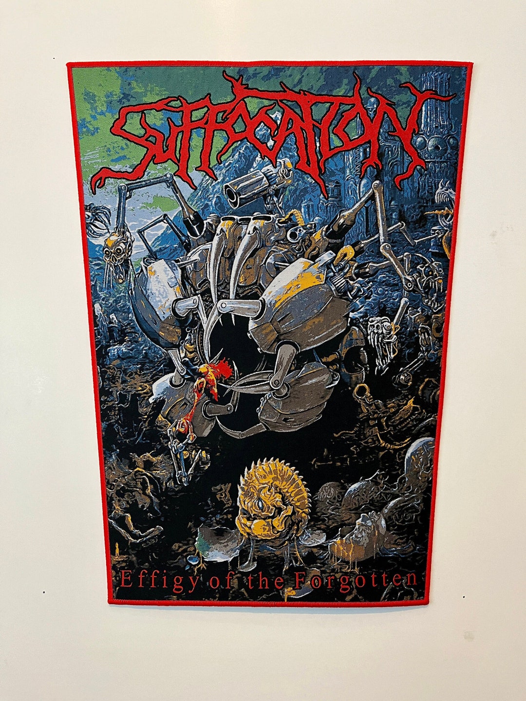Suffocation - Effigy of the Forgotten RED Border Woven Back Patch ...