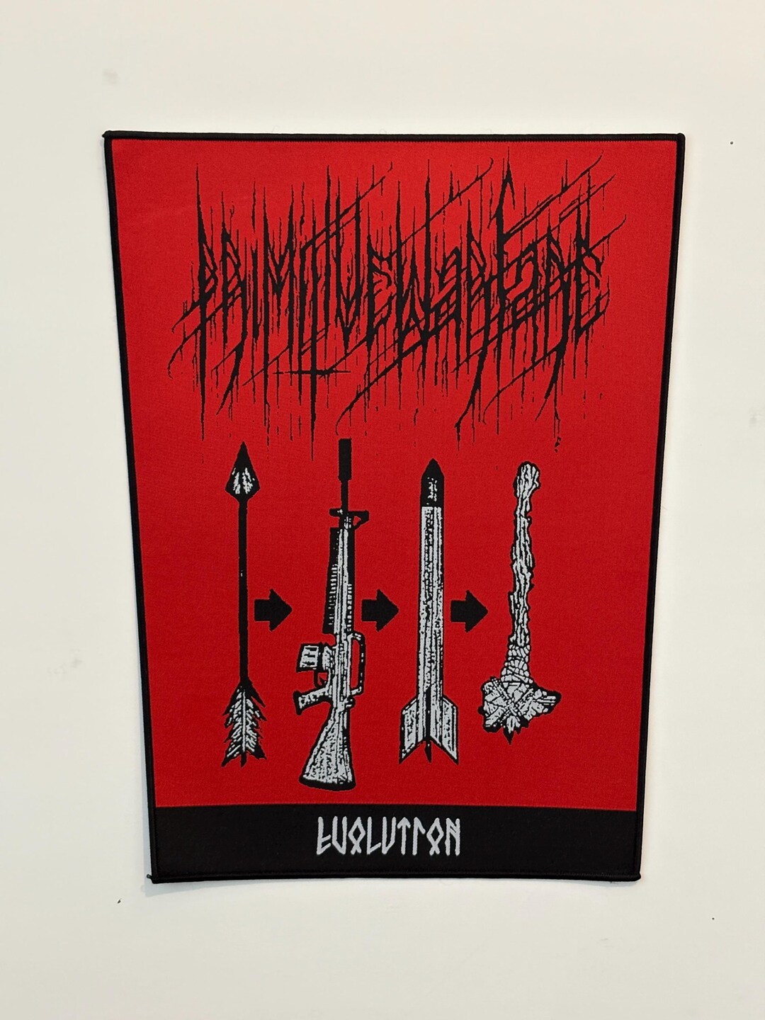 Primitive Warfare Evolution BLACK Border Officially Licensed Woven Back ...