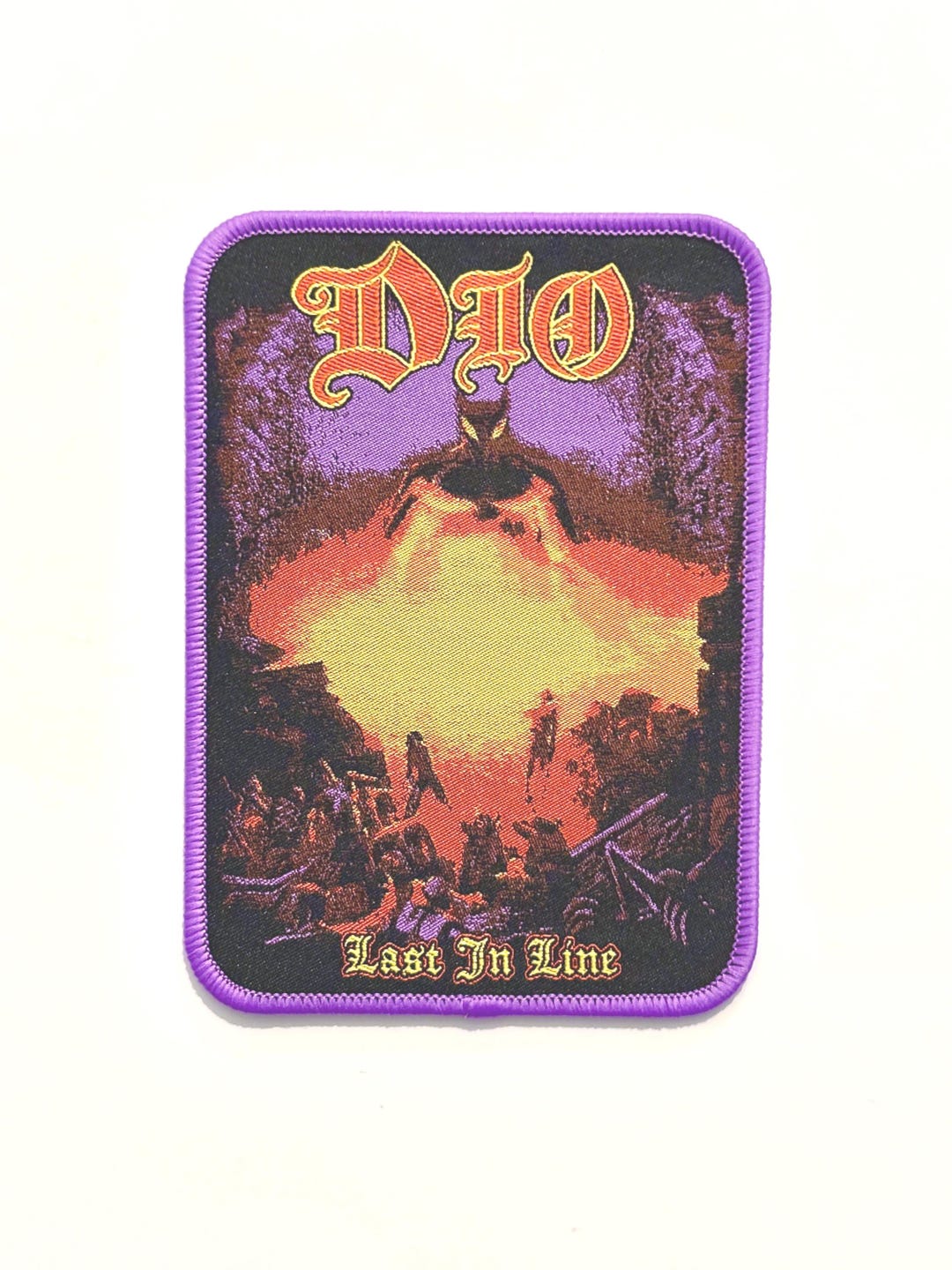 Dio - Evil Eyes/last in Line PURPLE Border Officially Licensed Woven ...