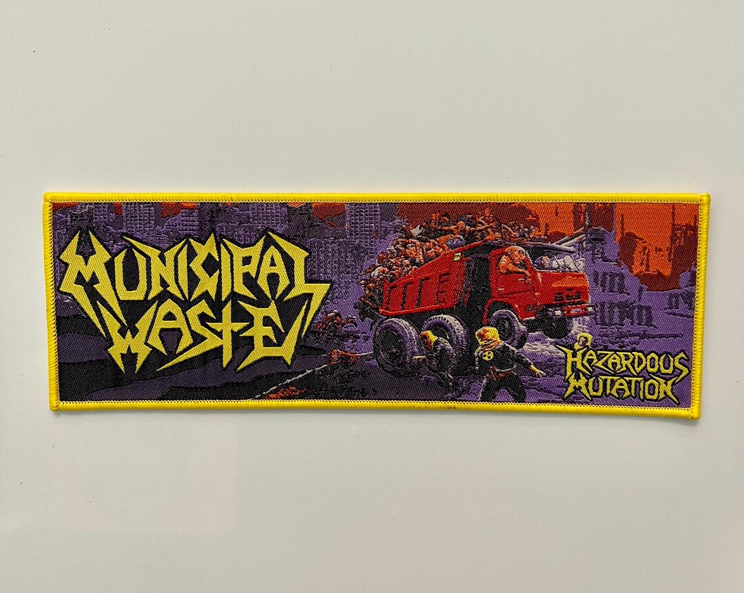 Municipal Waste Hazardous Mutation YELLOW Border Officially Licensed ...