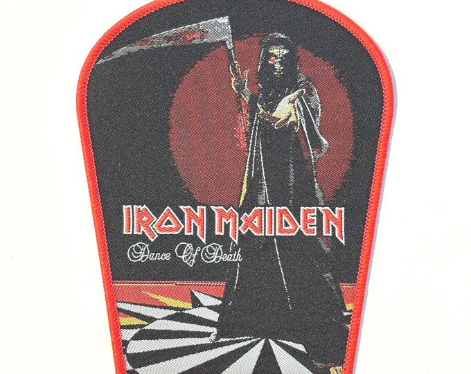 Iron Maiden - Dance of Death RED Border Officially Licensed Woven Patch ...