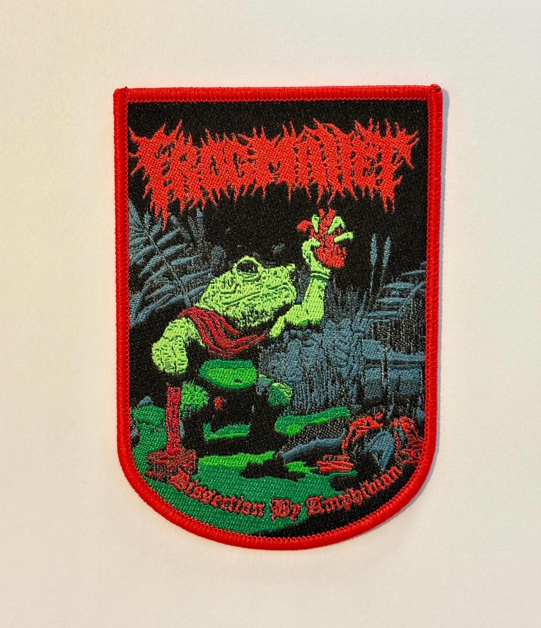 Frog Mallet Dissection by Amphibian RED Border Official Licensed Woven ...
