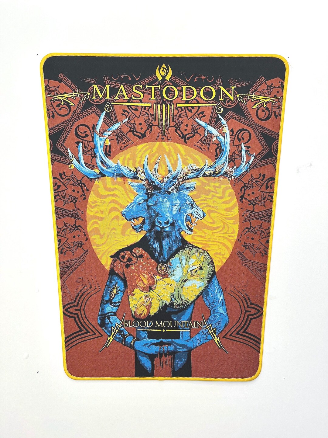 Mastodon - Blood Mountain YELLOW Border Officially Licensed Woven Back Patch Sold Out Direct - Etsy
