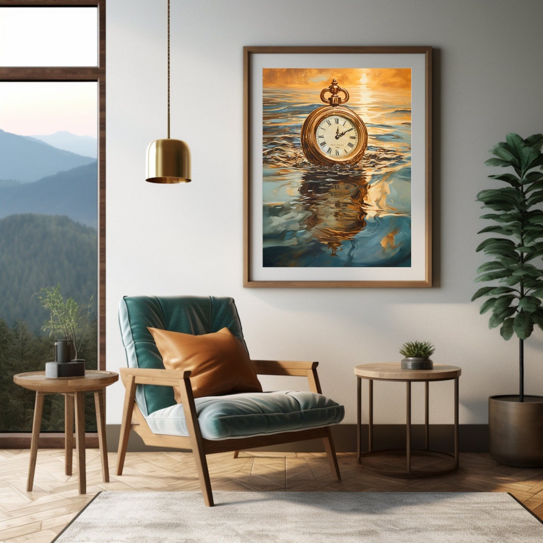 Antique Watch Seawater Painting: Climate Change Art (digital Download ...