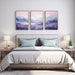 Watercolor Triptych Wall Art: Abstract Landscape Set, 3 Piece Blue ...