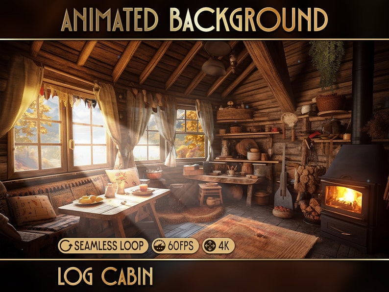 ANIMATED BACKGROUND | Log Cabin | Looped Vtuber Twitch Stream Overlay ...