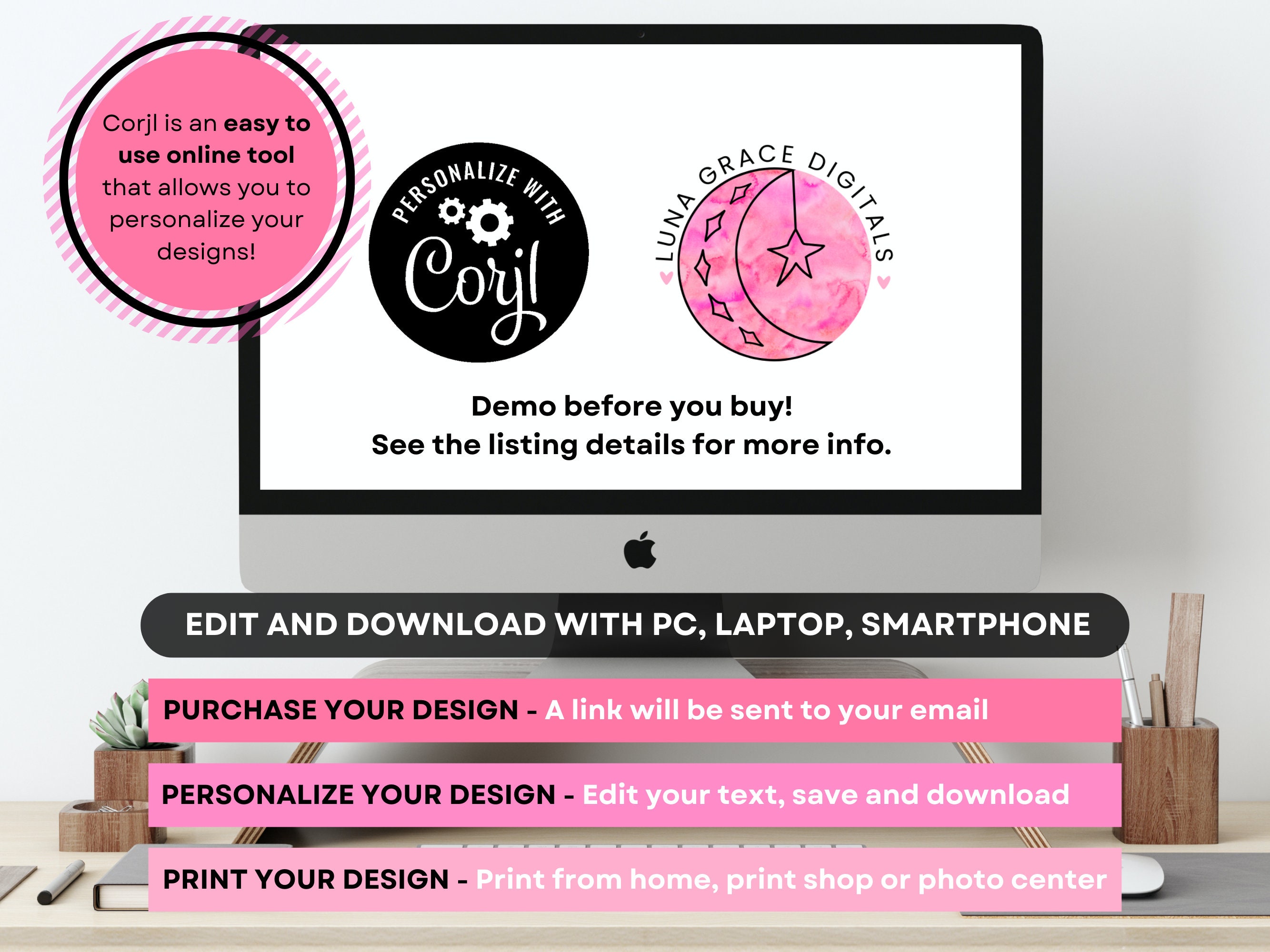 Hello 2024 Editable Gift Tags Printable Gift Tags Minimalist Happy New ...