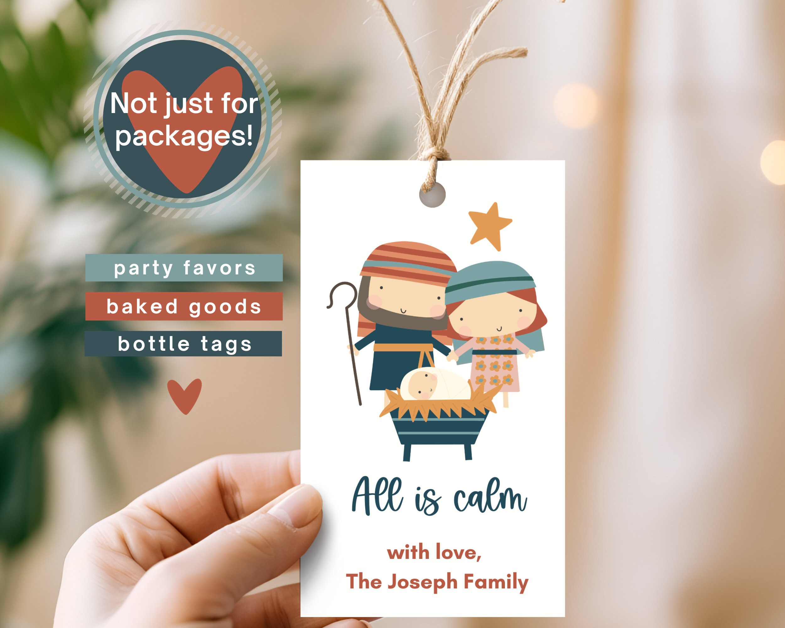 Christmas Gift Tags Printable - Nativity Scene - Christmas Printable ...