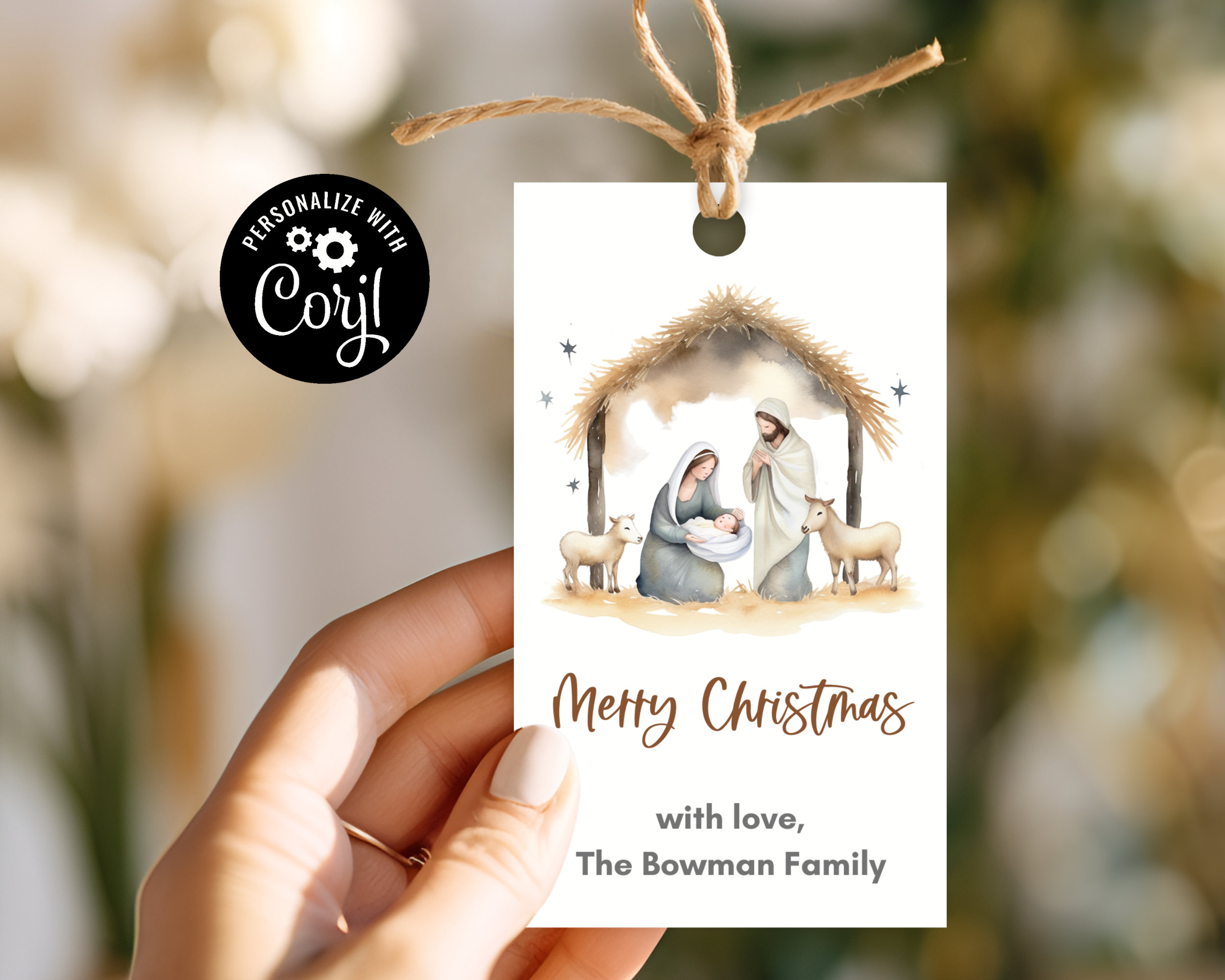 Christmas Gift Tags Printable - Nativity Scene - Merry Christmas ...