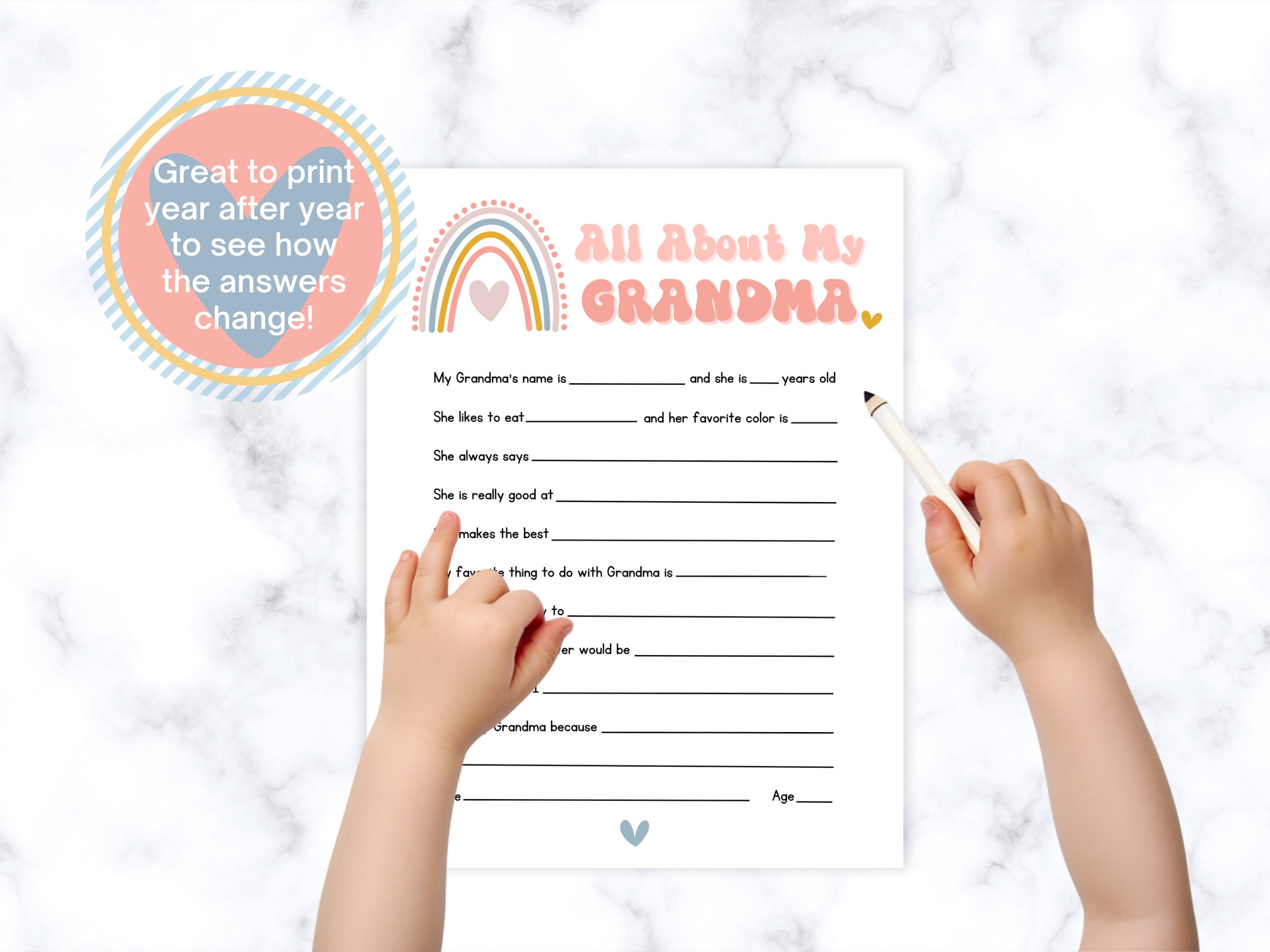 All About My Mom - Grandma Printable - Mothers Day Activity - Last ...