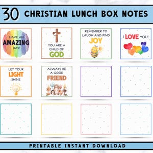Christian Lunch Box Notes - Affirmation Cards - Back to School ...