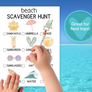 Beach Scavenger Hunt - Printable Games for Kids - Preschool Printables ...
