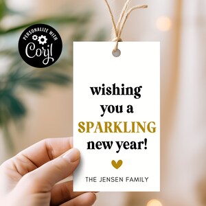 Editable Tags - New Years Eve - Printable Gift Tags - Minimalist ...