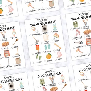 Indoor Scavenger Hunt - Printable - Instant Download - Games for Kids ...