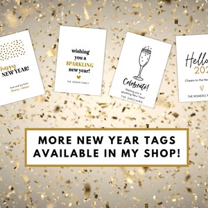 Editable Tags - New Years Eve - Printable Gift Tags - Minimalist ...
